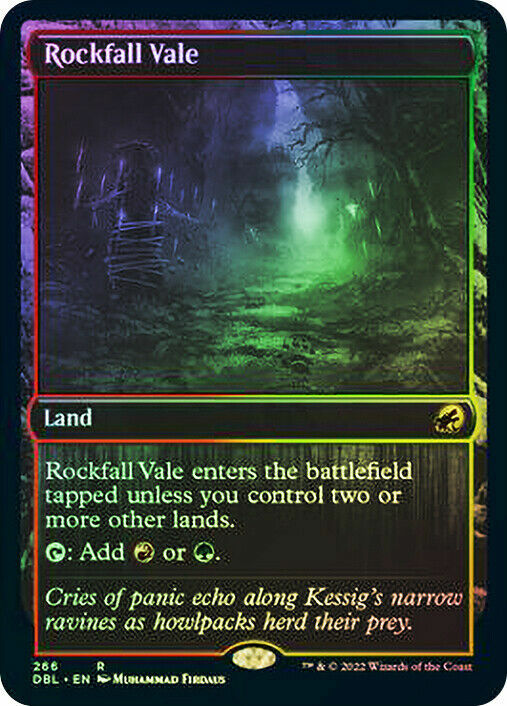 FOIL Rockfall Vale Innistrad: Double Feature + 10 random rare cards | eBay