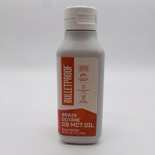 Bulletproof Brain Octane C8 MCT Oil Super Keto Fat Burning Fuel 16 fl ...