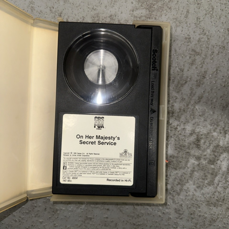 JAMES BOND 007 - ON HER MAJESTY'S SECRET SERVICE Betamax Beta, GEORGE ...