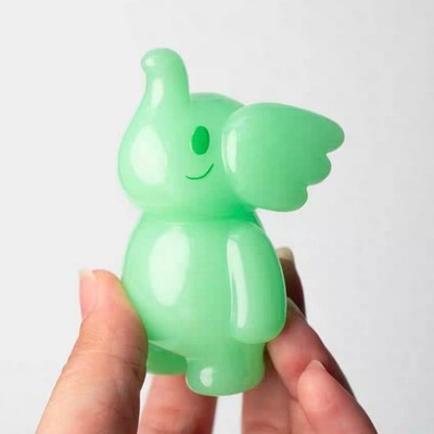 Unbox Elfie 100% Melon Green Elephant Luminous Limited Sofubi Figure ...