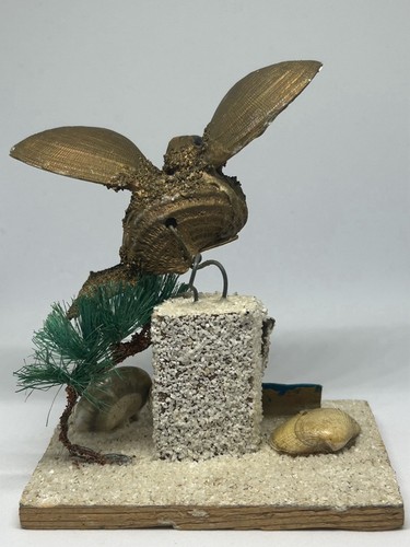 Rare Vintage Japanese Shell Art - Unique Bird Sculpture, Ocean Theme | eBay