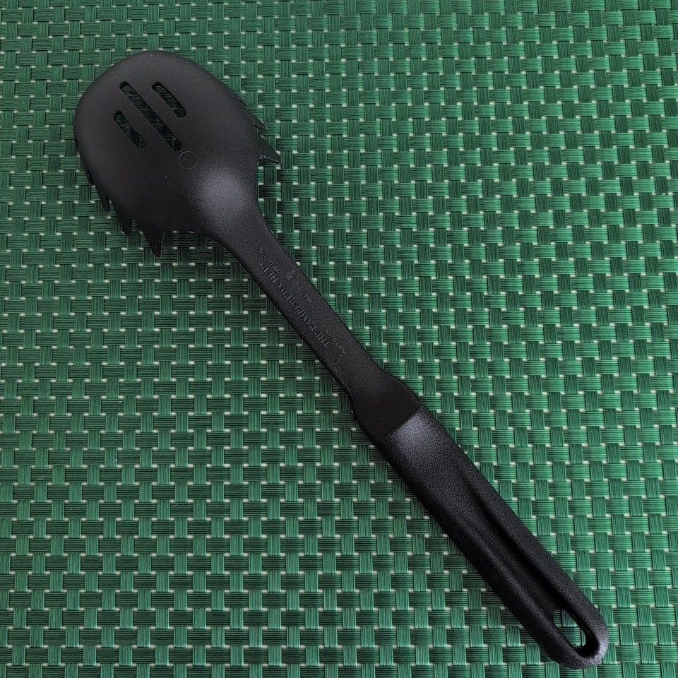 The Pampered Chef Pasta Spoon Slotted Black Nylon Cooking Spoon 425 ...