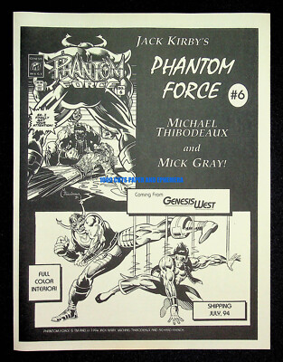 Phantom Force Genesis West Comics 1994 Jack Kirby Trade Print Magazine ...