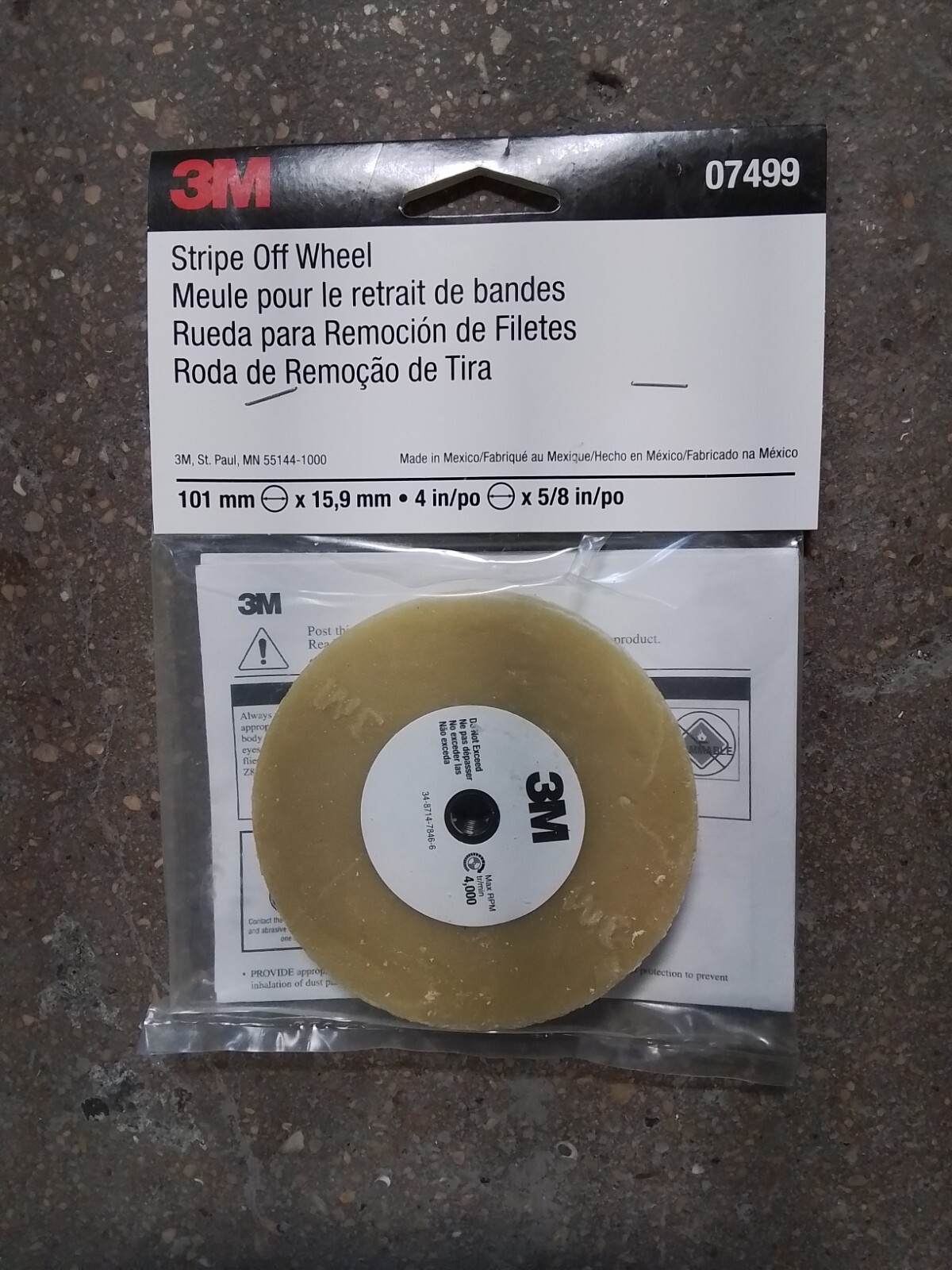 3m 07499 3M Stripe Off Wheel – Adhesive Remover – Eraser Wheel | eBay
