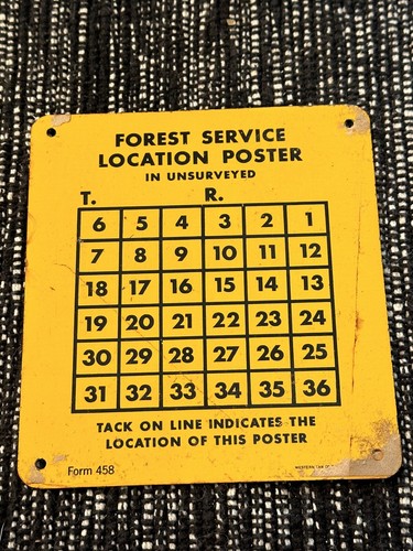Vintage USFS US Forest Forestry Service ”LOCATION POSTER” Metal Sign | eBay