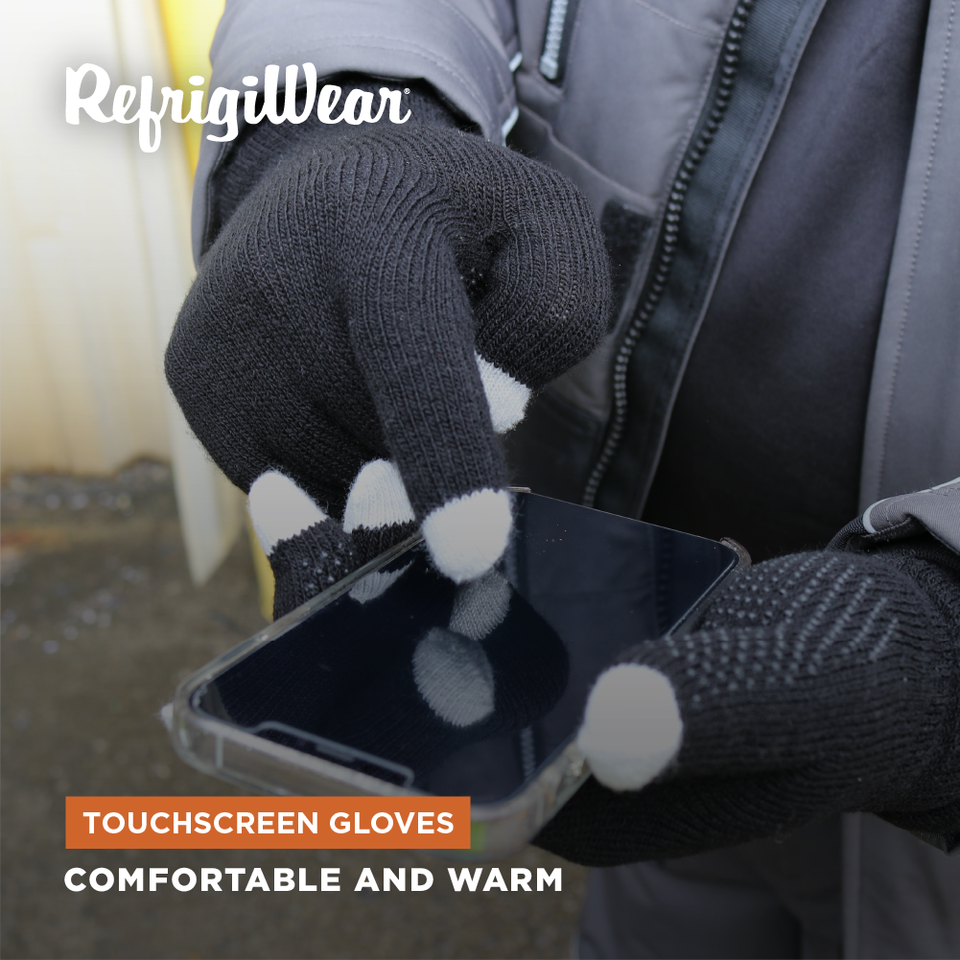 RefrigiWear Touchscreen Gloves - Warm & Durable with Conductive ...