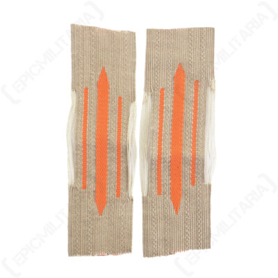 WW2 German Feldgendarmerie Bevo Litzen Collar Tabs Panzer - Orange | eBay