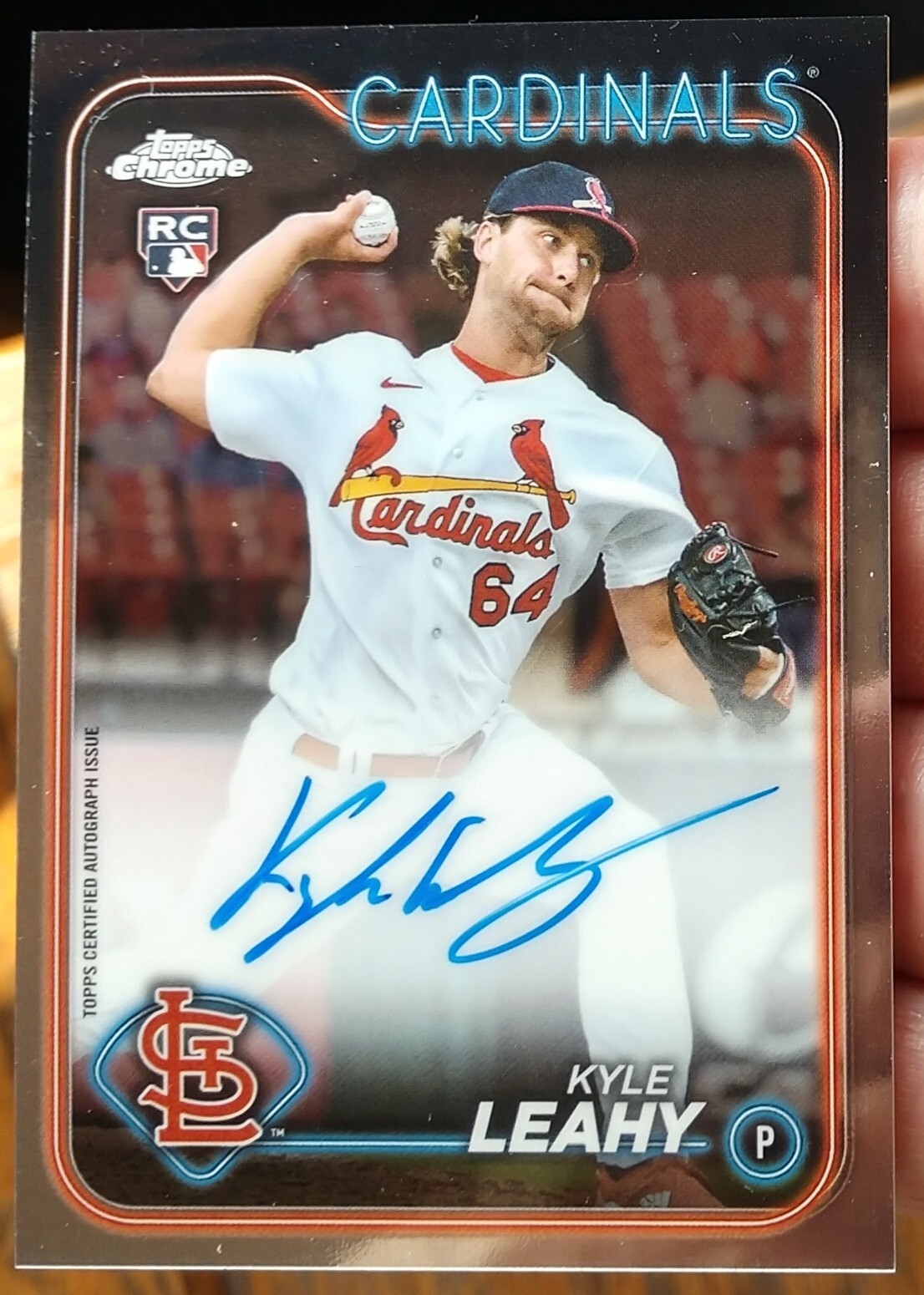 2024 Topps Chrome Baseball RC Rookie Auto Kyle Leahy RA-KL St. Louis ...