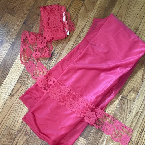 Vtg Nylon Lingerie Fabric Sheer With Matching WIDE LACE Half Slips ...