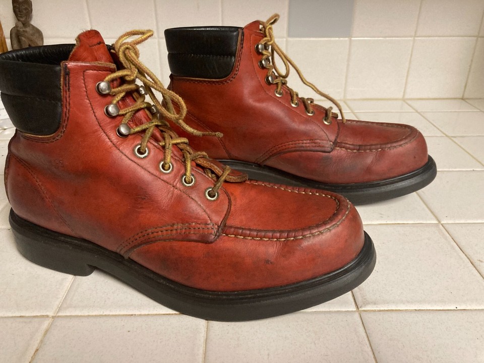 Red Wing 204 Leather SuperSole Moc Toe Ankle Work Boot - 10 C Vintage ...