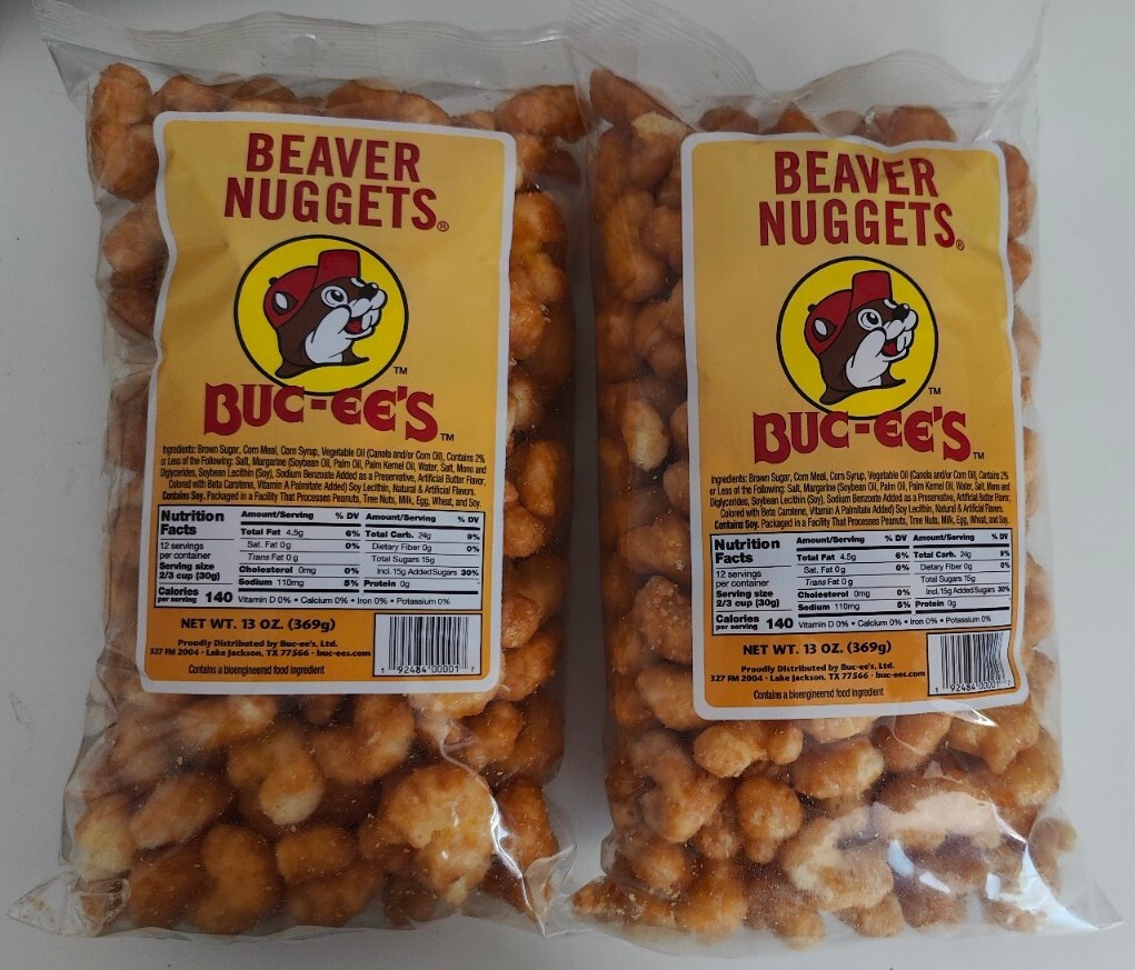 Buc-ee’s Beaver Nuggets Sweet Corn Puff Snacks 2 Bags 13oz ea | eBay