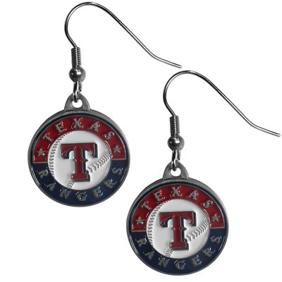 Texas Rangers Dangle Earrings (Zinc) MLB Licensed Baseball Jewelry | eBay