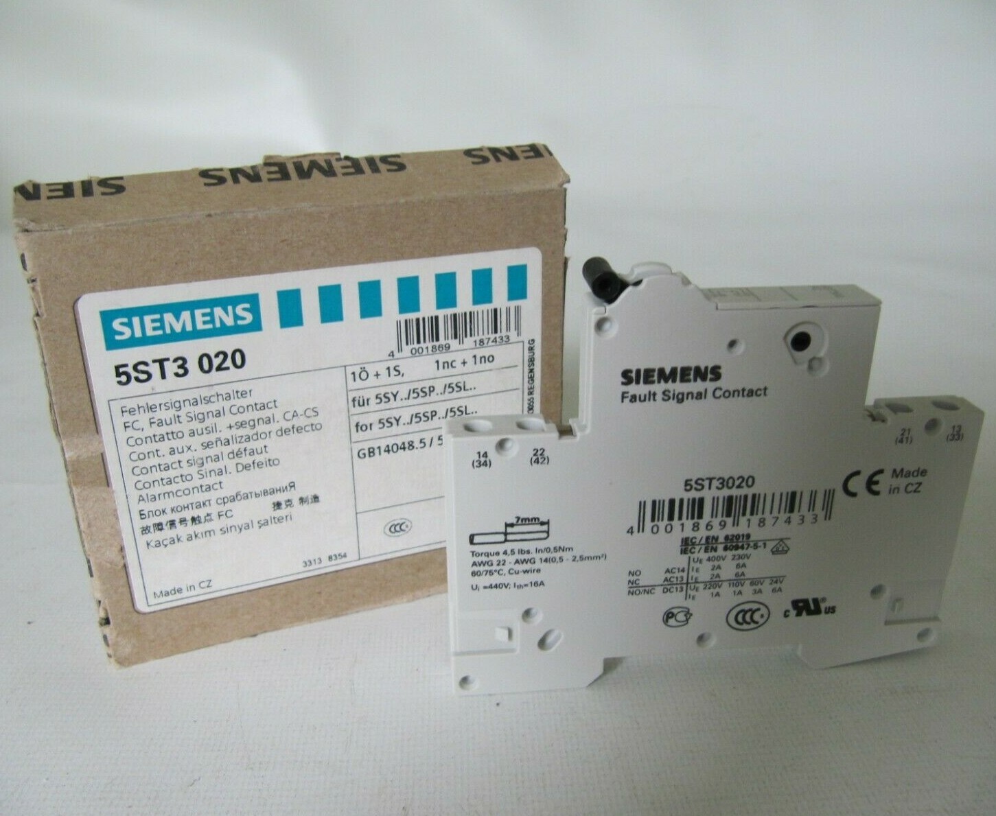 (NEW) Siemens Fault Signal Contact 5ST3020 | eBay