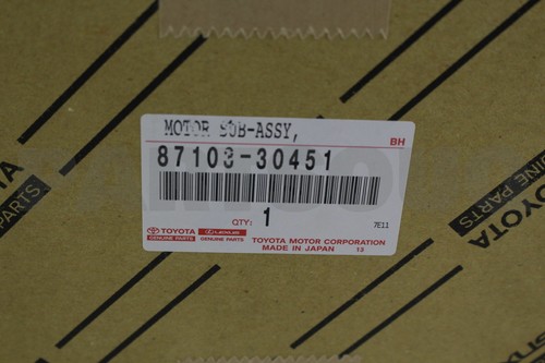 8710330451 Genuine Toyota MOTOR SUB-ASSY, COOLING UNIT, W/FAN 87103 ...
