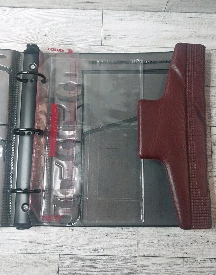 Vintage 90s Burgundy Day Runner Planner Organizer Binder | eBay