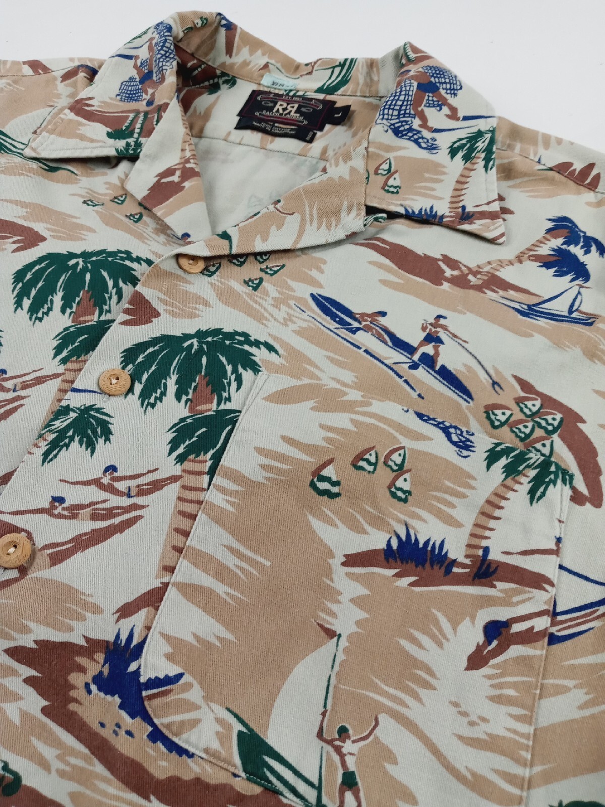 RRL Double Ralph Lauren Hawaiian Floral Short Sleeve … - Gem