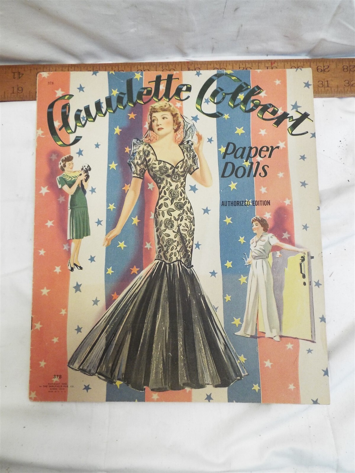 Vintage Claudette Colbert Paper Doll Booklet Largely Uncut Saalfield ...
