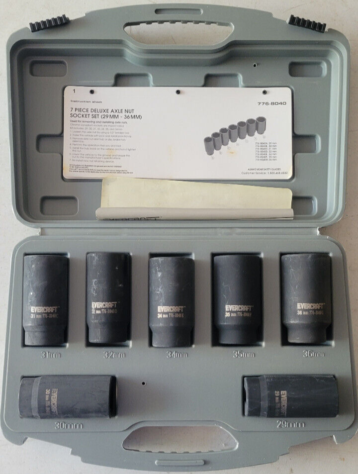 Evercraft 776-8040 Socket Set 1/2" Drive SC | eBay