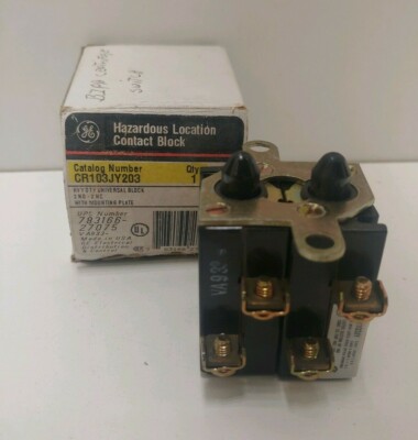 NEW OLD STOCK! GE GENERAL ELECTRIC HEAVY DUTY UNIVERSAL CONTACT BLOCK ...