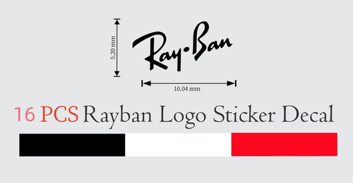 16 PCS Vinyl Transfer Sticker 1cm Decal RAY BAN Logo for Glasses/lens ...