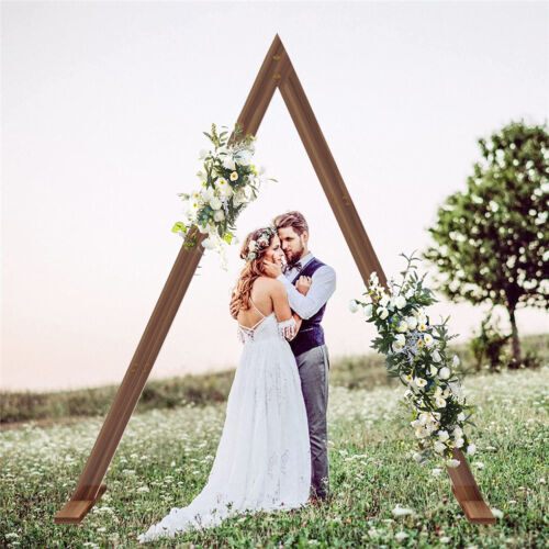 3m Large Wooden Wedding Arch Triangle Backdrop Stand Party ForestBoho ...