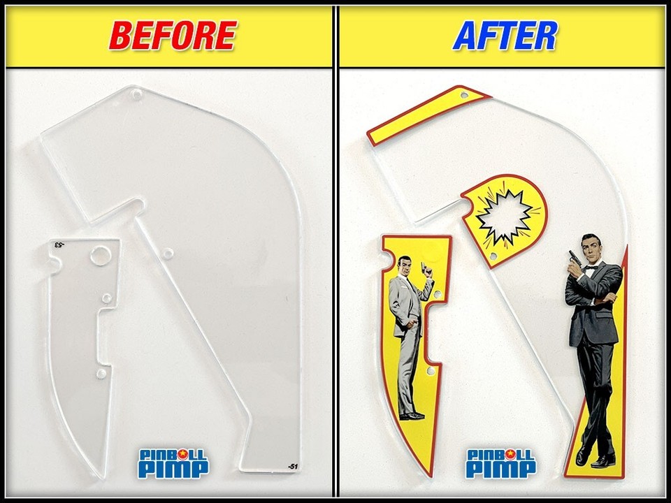 Stern James Bond 007 Pinball "VILLIAN" Custom Designed Decal Mods - A ...