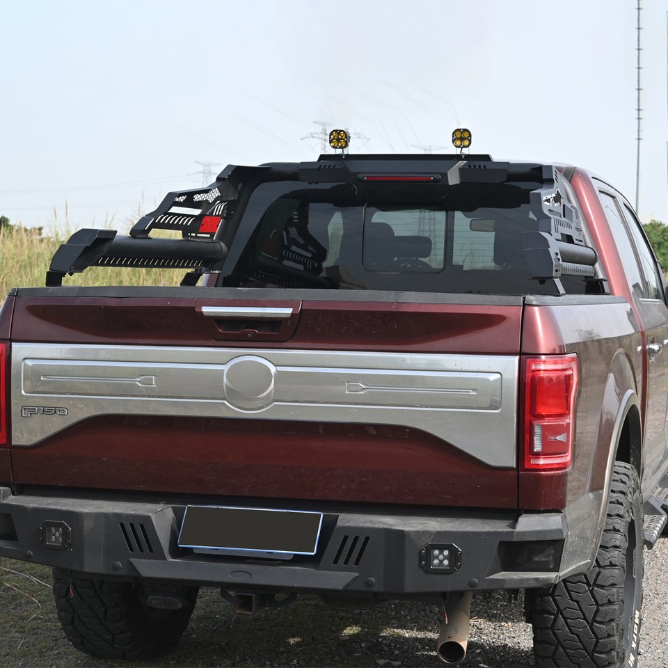 Heavy Duty Roll Bar Sport Truck Bed Rack Chase For F-150 Silverado Ram ...
