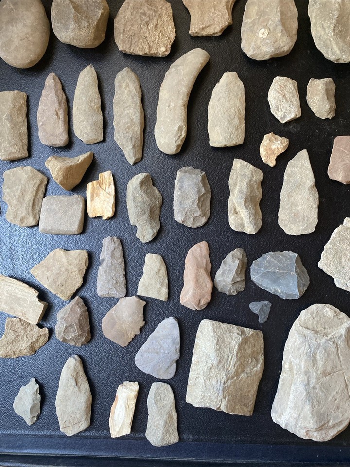 Huge Lot of Ancient Paleo Lithic Stone Tools Site Material PA Native ...