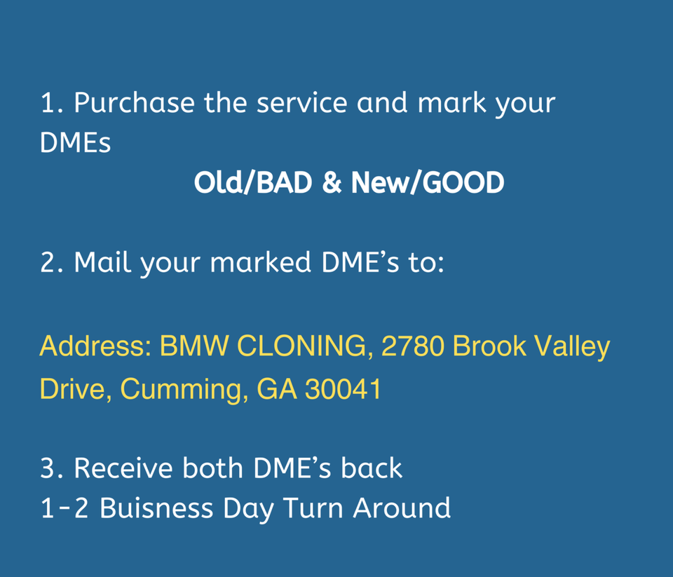 BMW N20 N26 DME ECU ECM Cloning Service 2.0L TURBO 320I 328I 428I 528I ...