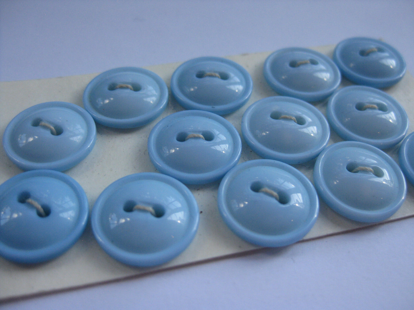 15mm Small Sweet High Gloss Aqua Blue Mix Domed Vintage Sewing Buttons ...