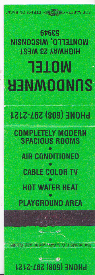 SUNDOWNER MOTEL, Montello, WI | eBay