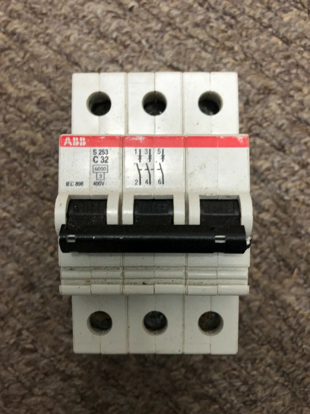 ABB S253 C32, S203-C32 MCB 3P 32A 6kA Circuit Breaker Germany | eBay
