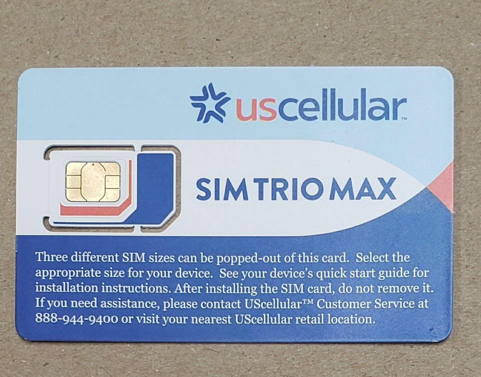 5 New US Cellular SIM Card SIM Trio Max Mini, Micro, Nano options | eBay