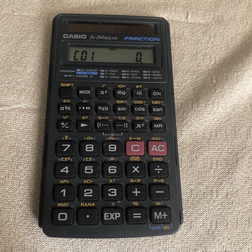 Casio FX-260 Solar Scientific Fraction Calculator Excelent Conditions ...