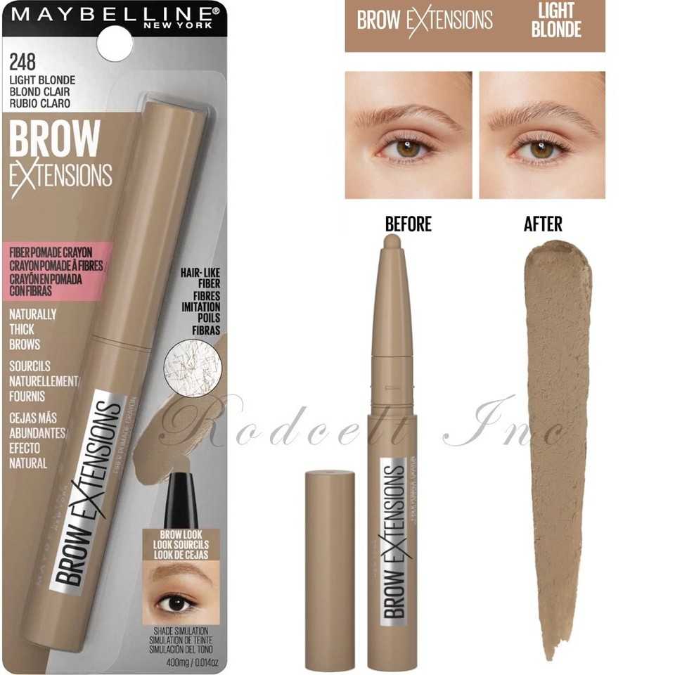 Maybelline Brow Extensions Fiber Pomade Crayon 248 LIGHT BLONDE ~1 or ...