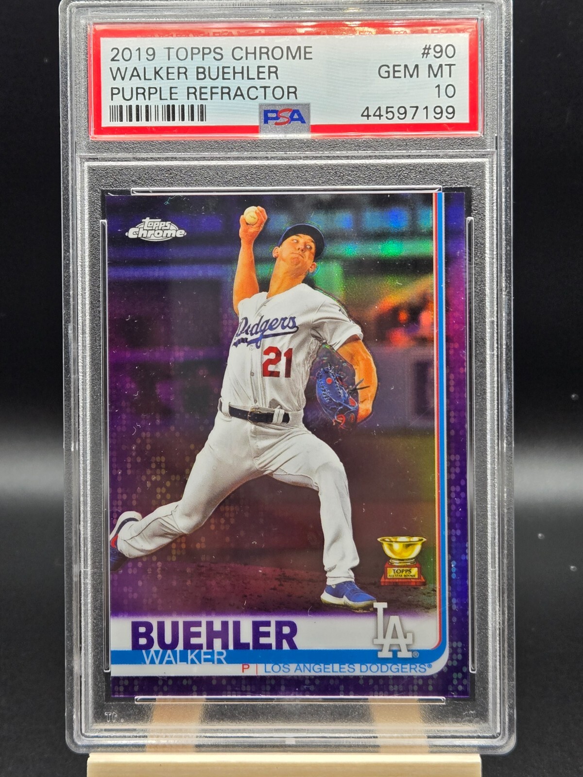 2019 Topps Chrome Walker Buehler Purple Refractor 48/299 PSA 10 #90 | eBay
