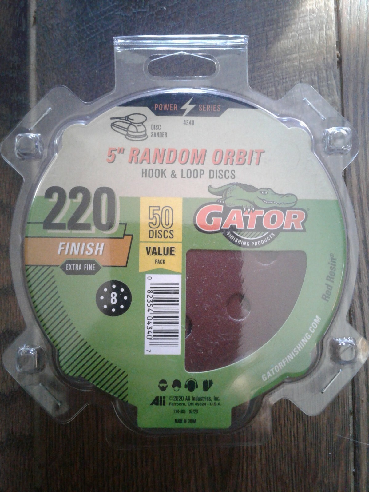 Gator 4340 Sanding Disc, 5 in, 220 Grit | eBay