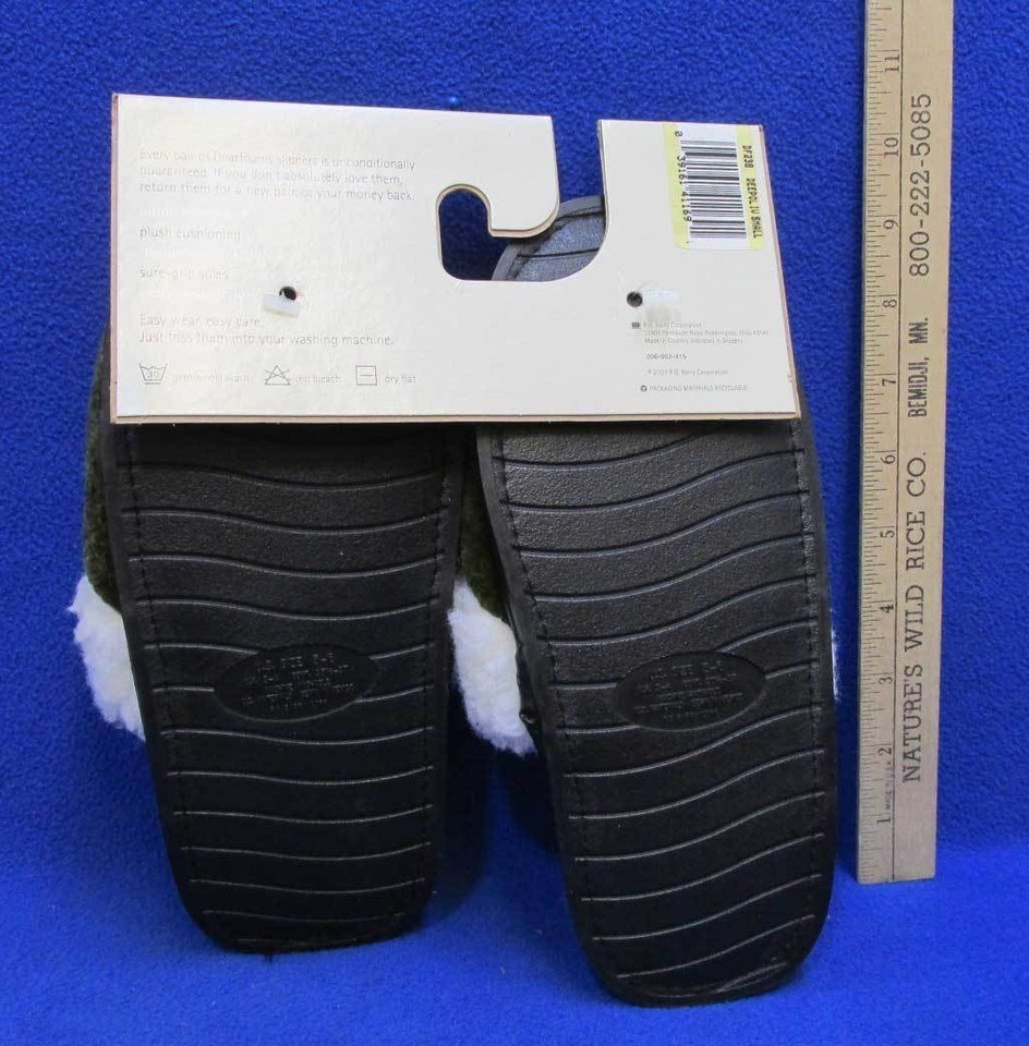 Slippers Slip On Scuff Clog Rubber Sole Dearfoams Size Small Black Red ...