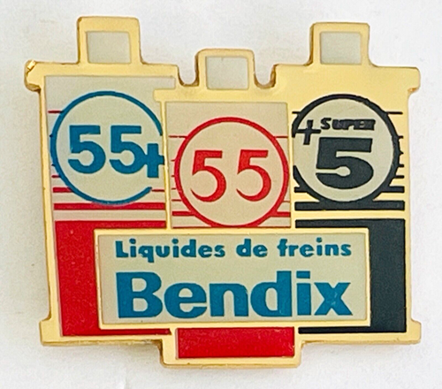 BENDIX ☉ CAR, TRUCK & MOTOR BIKE BRAKE FLUID ADVERTISING PIN, BADGE ...