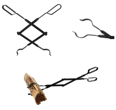 Fireplace Tongs 26 Inch Long Campfire Log Grabber Tools Safe Easy Pick ...