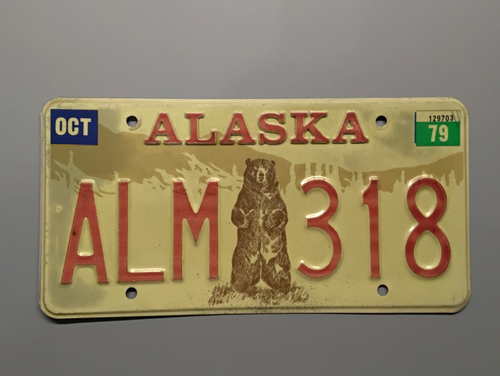 🐾1976 ALASKA "PASSENGER" LICENSE PLATE (ALM-318) W/79 RENEW. STKR. | eBay