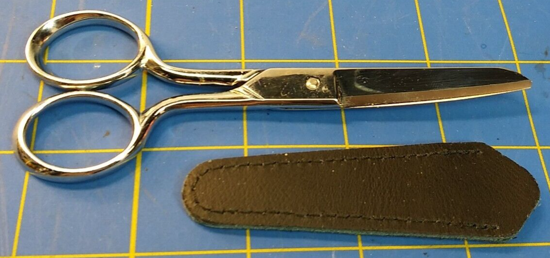 Knife Edge Sewing Scissors 5 Inch-With Leather Sheath 743921511117 | eBay