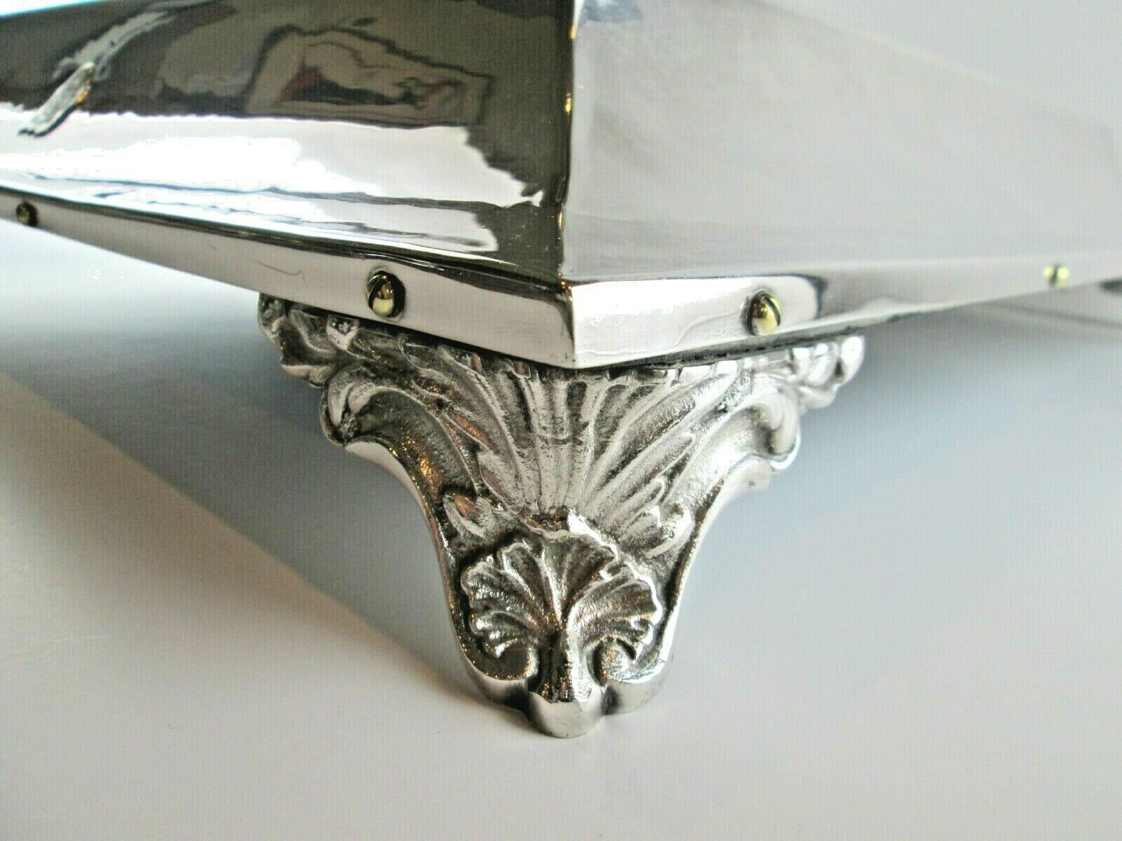 Vintage English Silverplate Mirrored Square Plateau 20 Inches | eBay