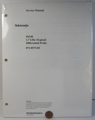 TEKTRONIX MANUAL P6248 1.7GHz DIFFERENTIAL PROBE SERVICE MANUAL 071 ...