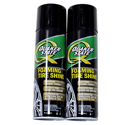 2 Pack Quaker State Foaming Tire Shine Protects From Fading Cracking ...