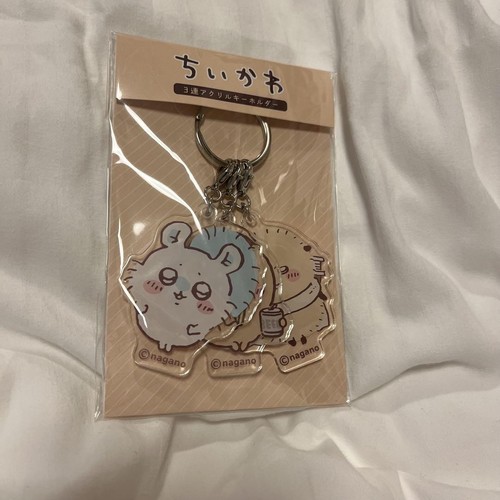 Momonga Raccoon Acrylic Keychain 3-Row Waterproof Miniature Collectible ...