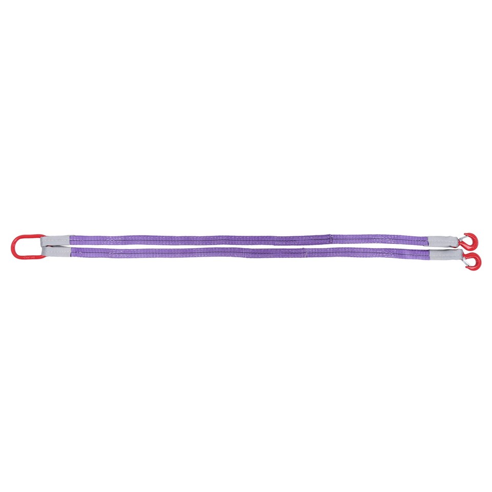 2Pcs Lifting Slings Straps w/ Hooks - 5 Ft 4409LB Capacity Purple ...