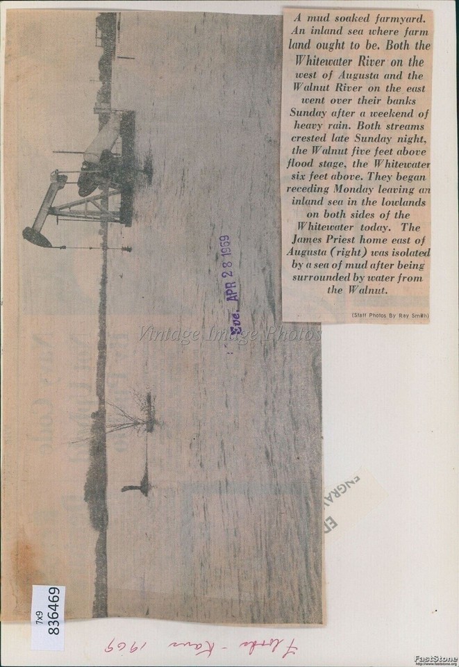 1969 Whitewater River & Walnut River Went Over Flood Stage Ks Disaster ...