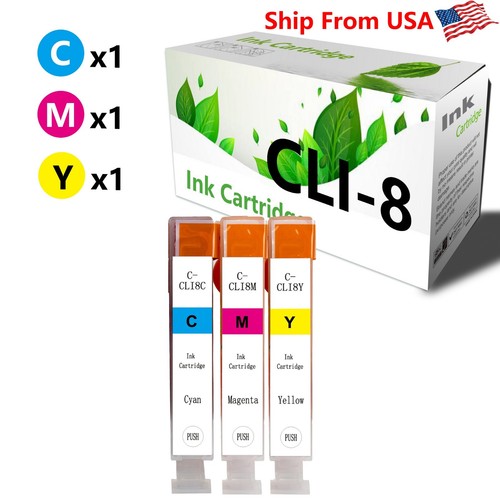 (3-Pack,CMY) CLI-8 Ink Cartridge CLI 8 for PIXMA MP800 Printer | eBay