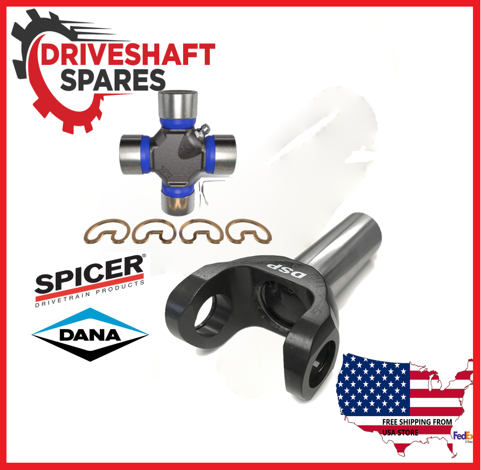 Turbo GM 350 / TH350 / 700R4 Transmission Slip Yoke 2-3-6081HP & (5 ...